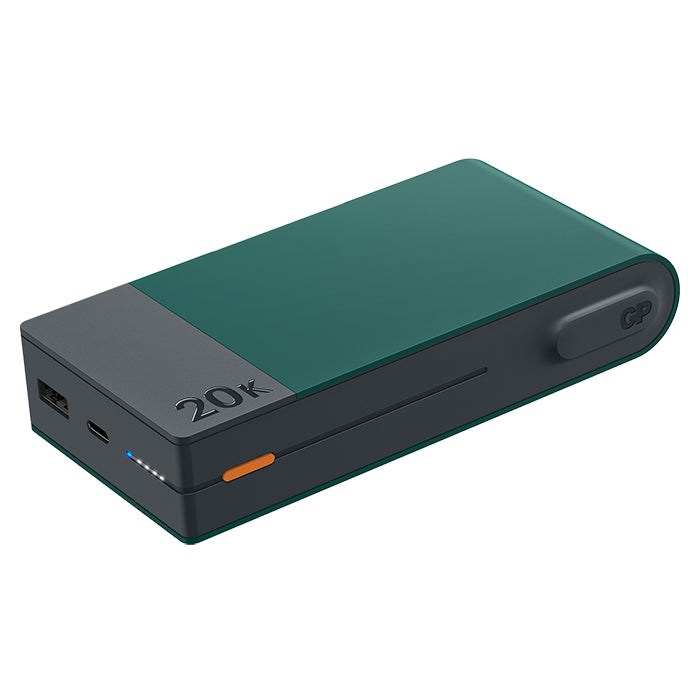 GP Batteri, PowerBank 20000mAh, Dual USB-A/C - Grøn – AutoPro